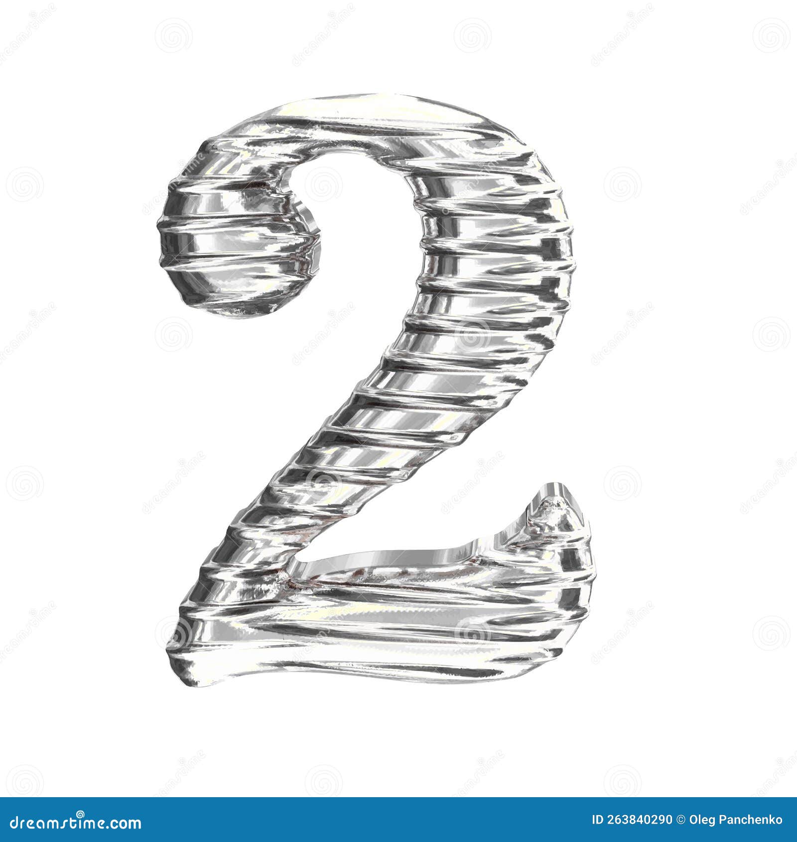The Symbol 3d Made of Silver. Number 2 Stock Vector - Illustration of ...