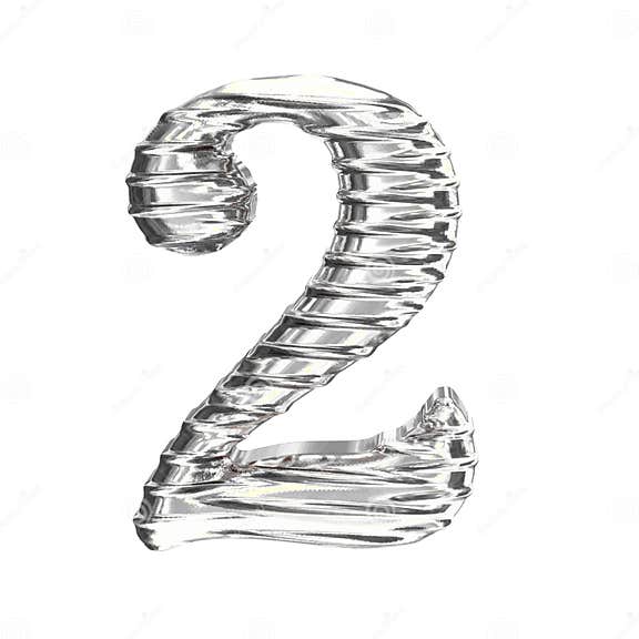 The Symbol 3d Made of Silver. Number 2 Stock Vector - Illustration of ...