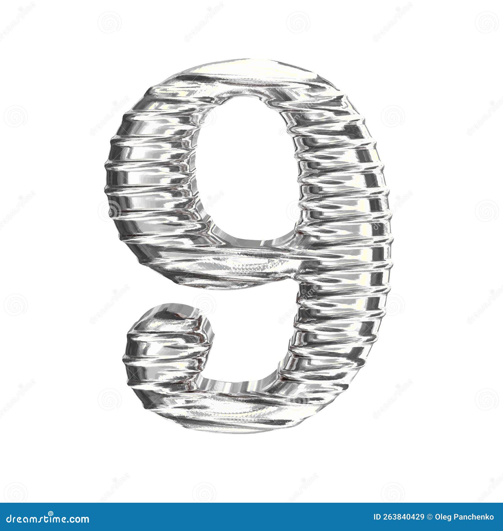 The Symbol 3d Made of Silver. Number 9 Stock Vector - Illustration of ...