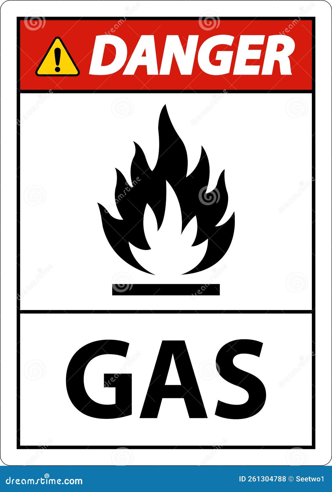 Symbol Danger Sign Gas on White Background Stock Vector - Illustration ...