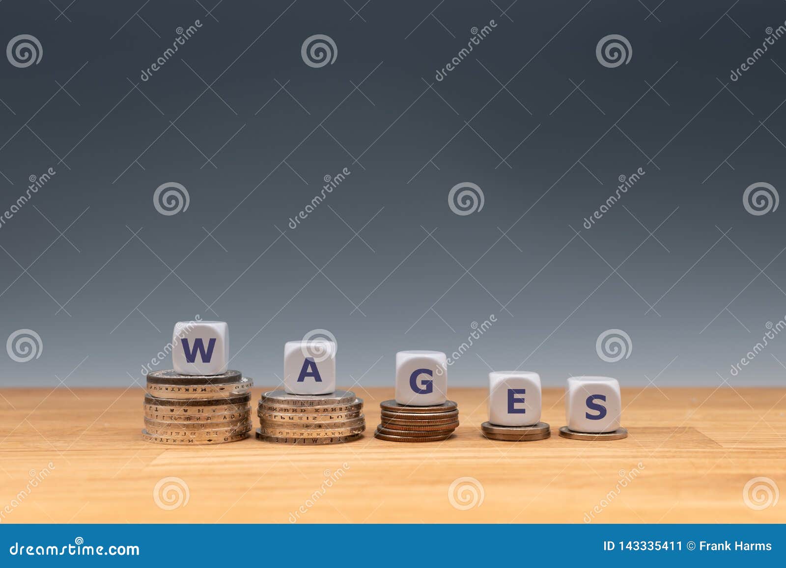Symbol for Declining Wages. Stock Image - Image of drop, payment: 143335411