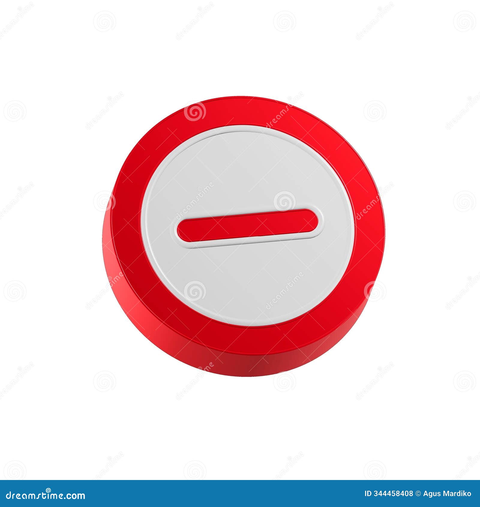 Minus Mathematics Symbol Button 3d Icon Stock Illustration ...