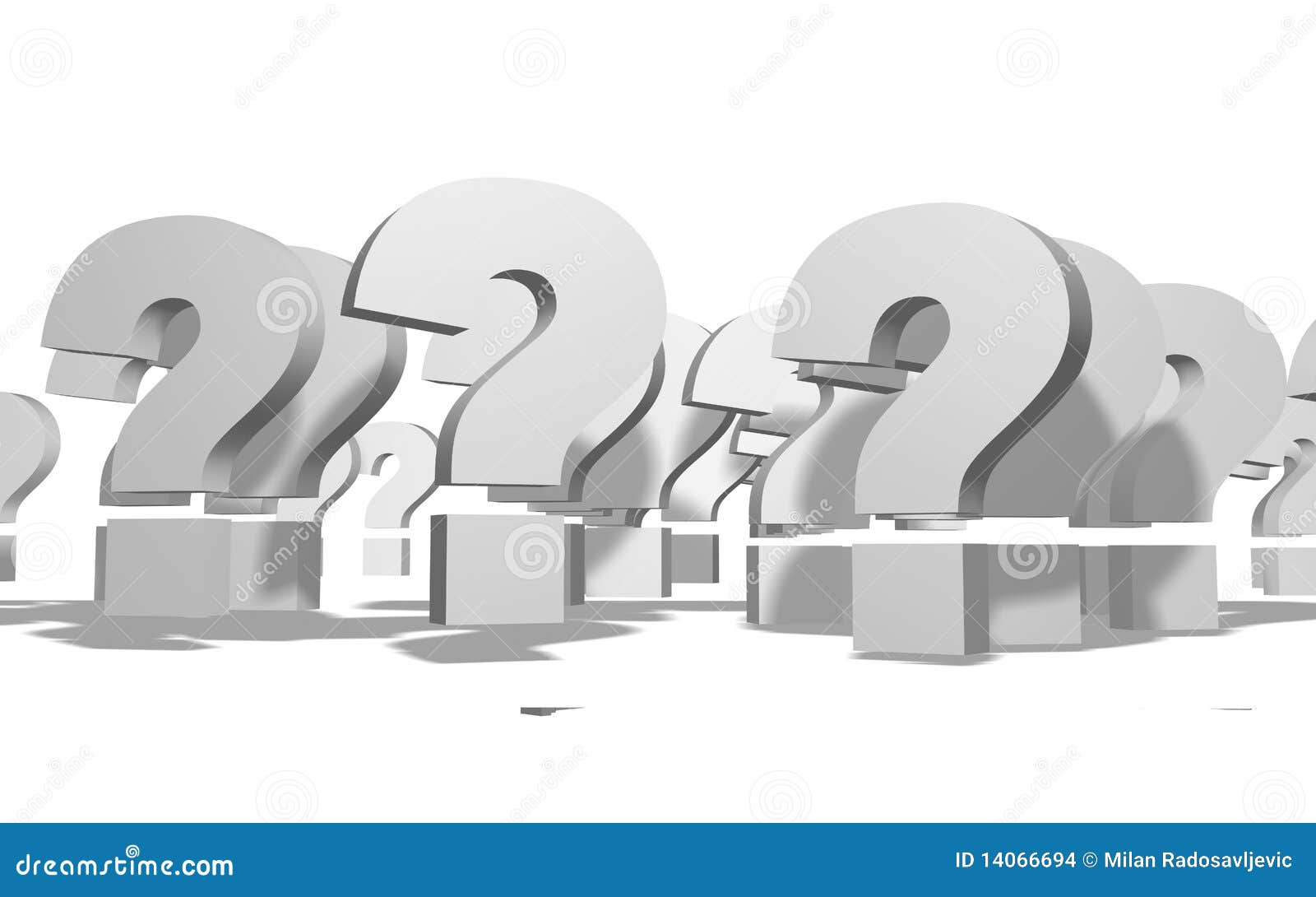 Symbol der Fragen-3D stock abbildung. Illustration von getrennt - 14066694