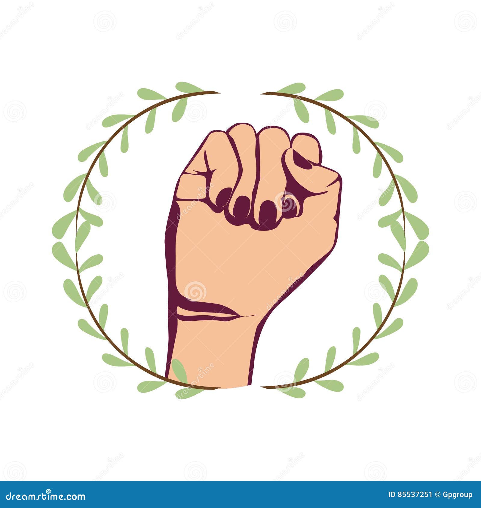 Symbol der geballten Faust stock abbildung. Illustration von ...