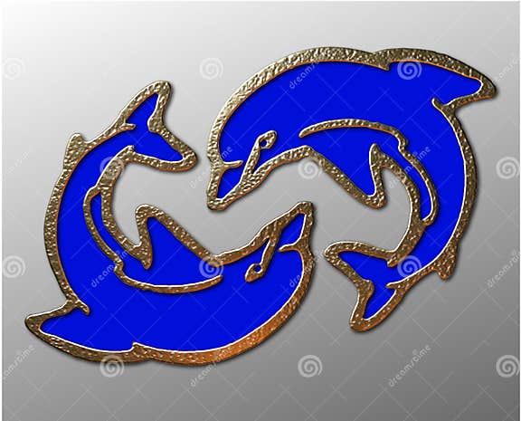 Symbol des Delphin-3D stock abbildung. Illustration von säugetier ...