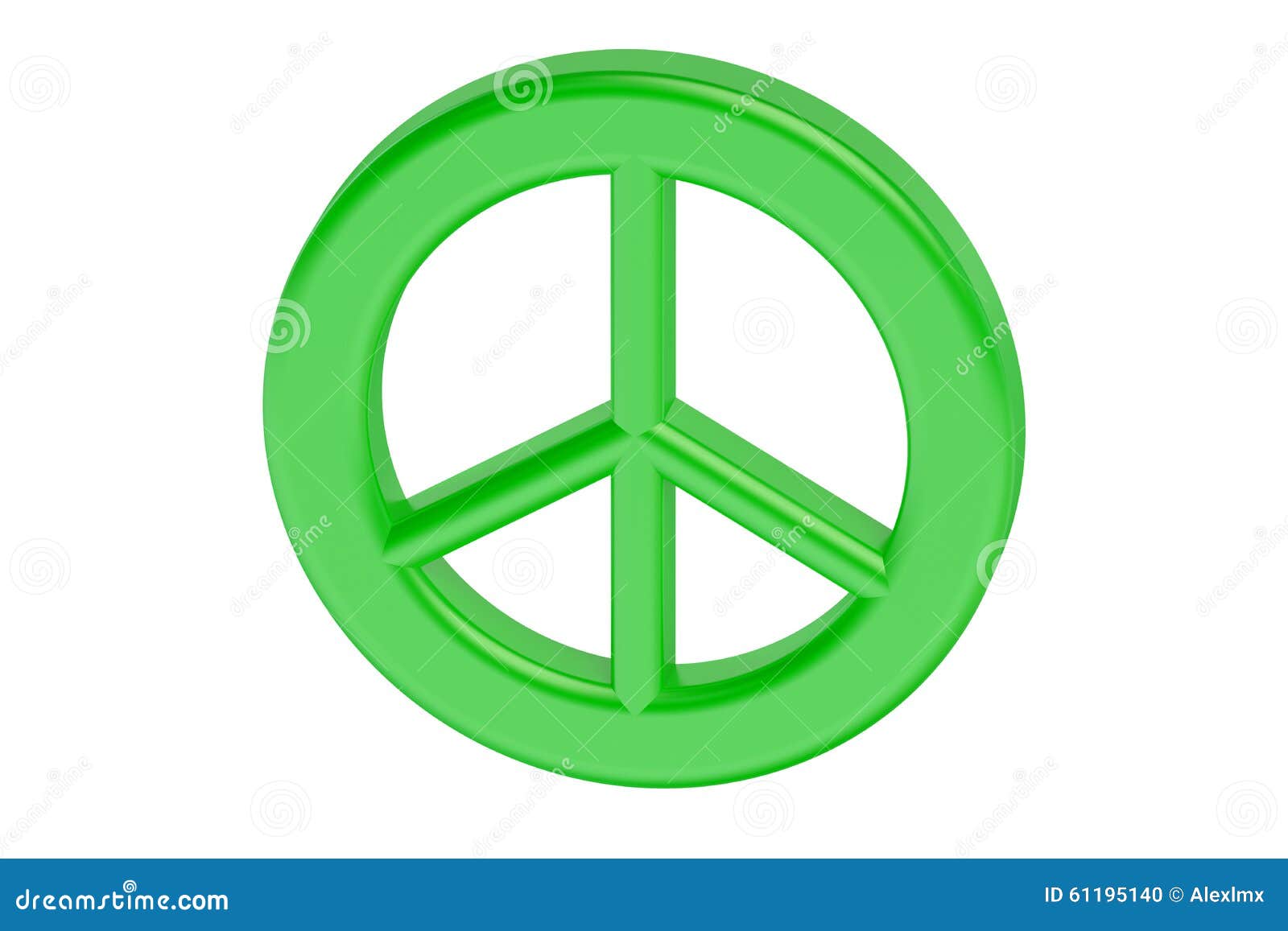 Symbol des Friedens 3D stock abbildung. Illustration von pazifismus ...