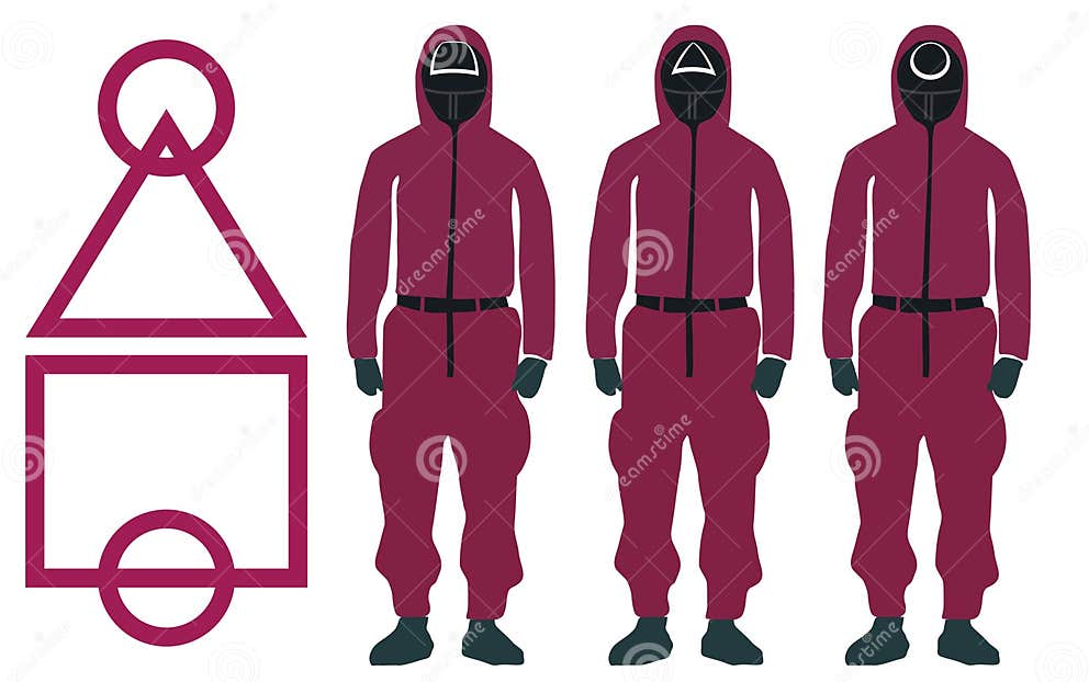 Symbol Design of Squid Game. Circle, Triangle & Square Shape Isolated ...