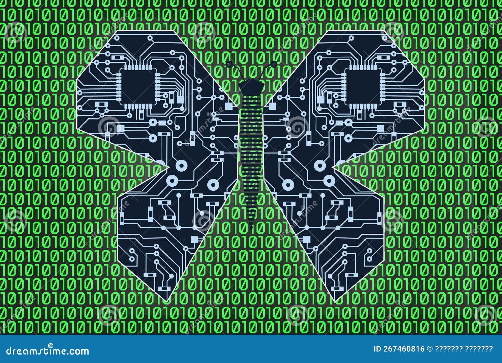 The Symbol, The Digitized Butterfly. Royalty-Free Stock Image ...