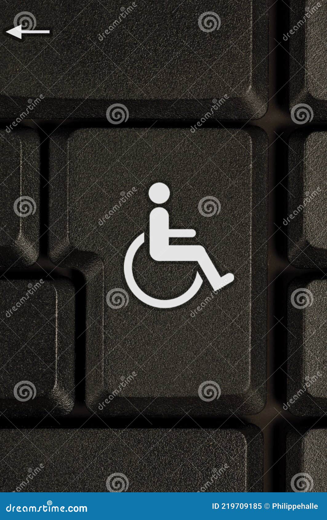 Symbol of Disability on a Keyboard Stock Image - Image of operation ...