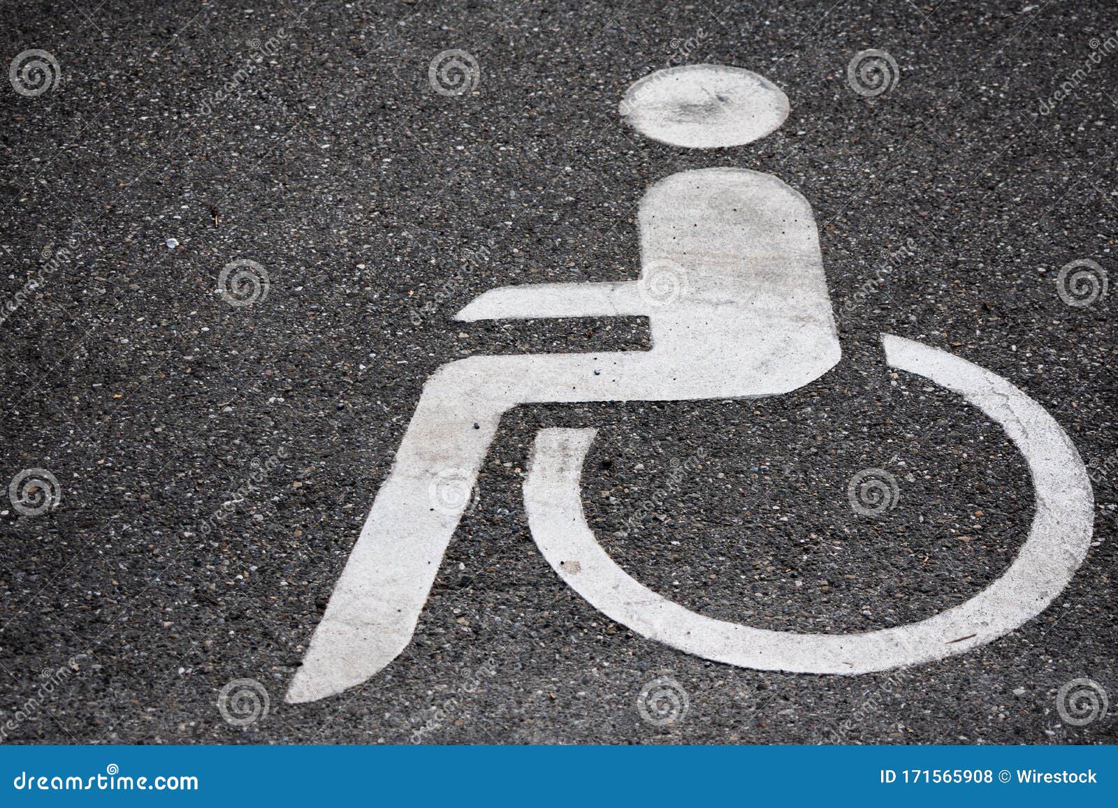 Symbol of a Disabled Person Painted on the Road during Daytime Stock ...