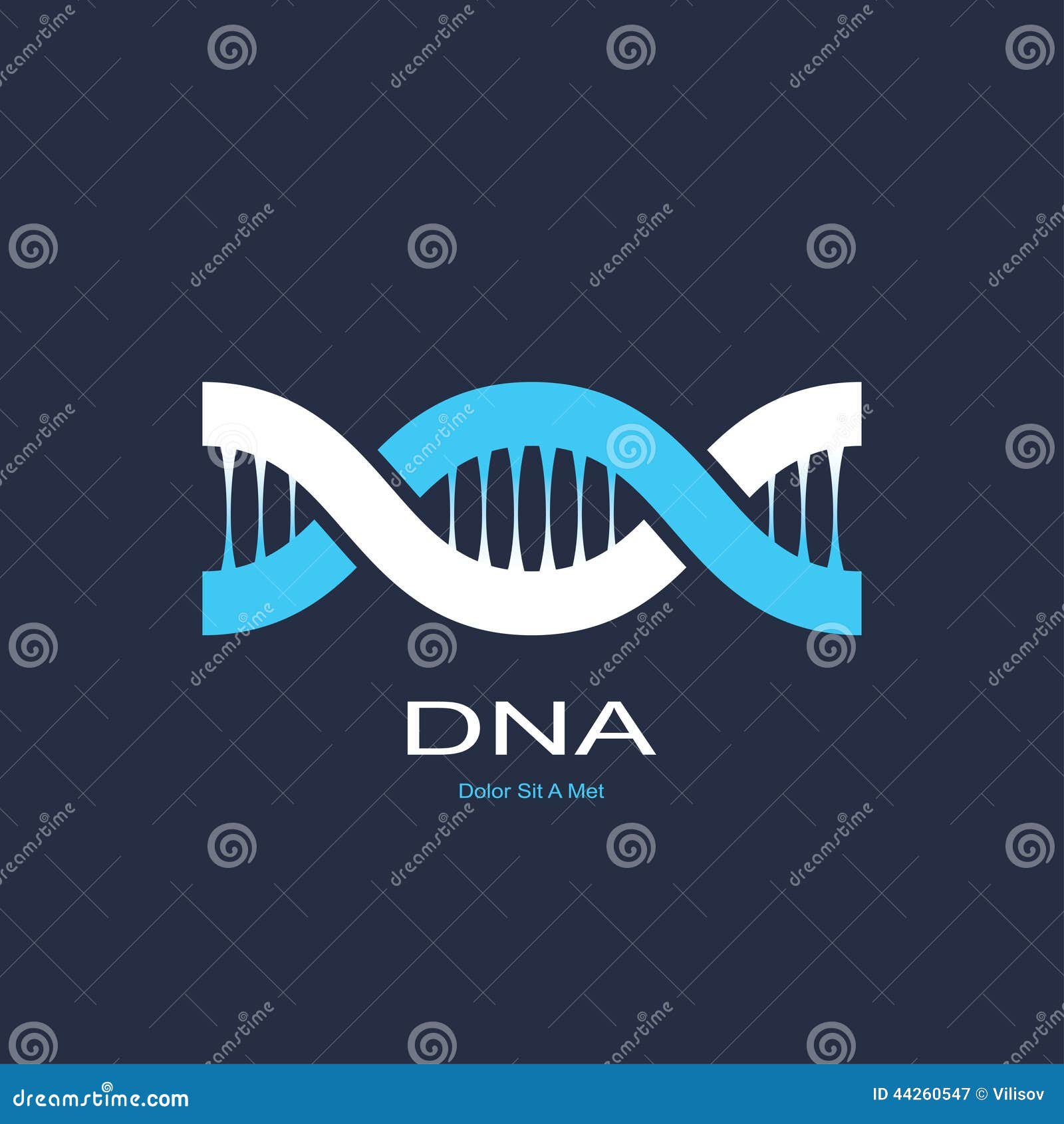 Symbol of dna stock vector. Illustration of design, industry - 44260547