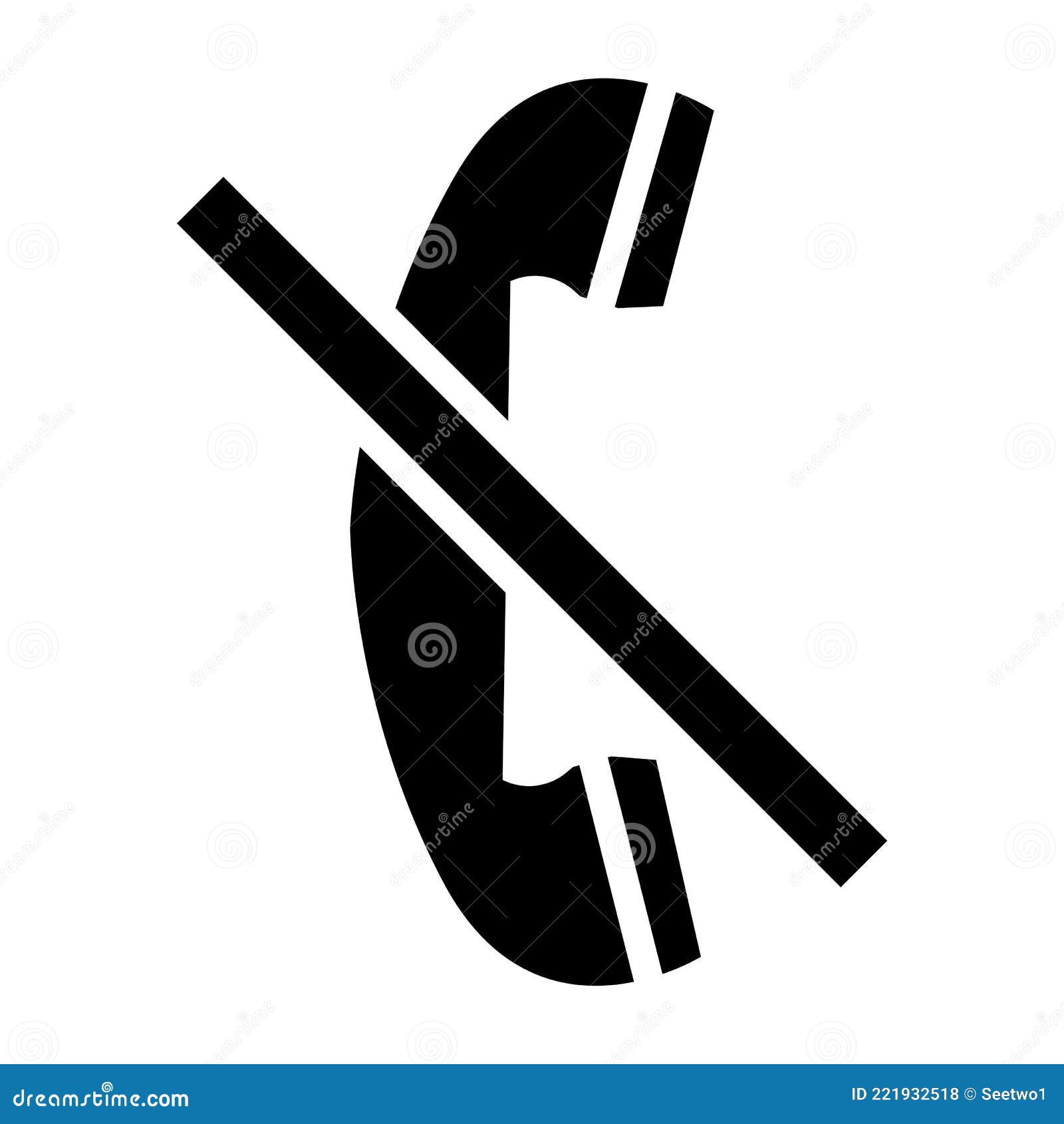 Symbol Do Not Use the Phone Stock Vector - Illustration of restriction ...