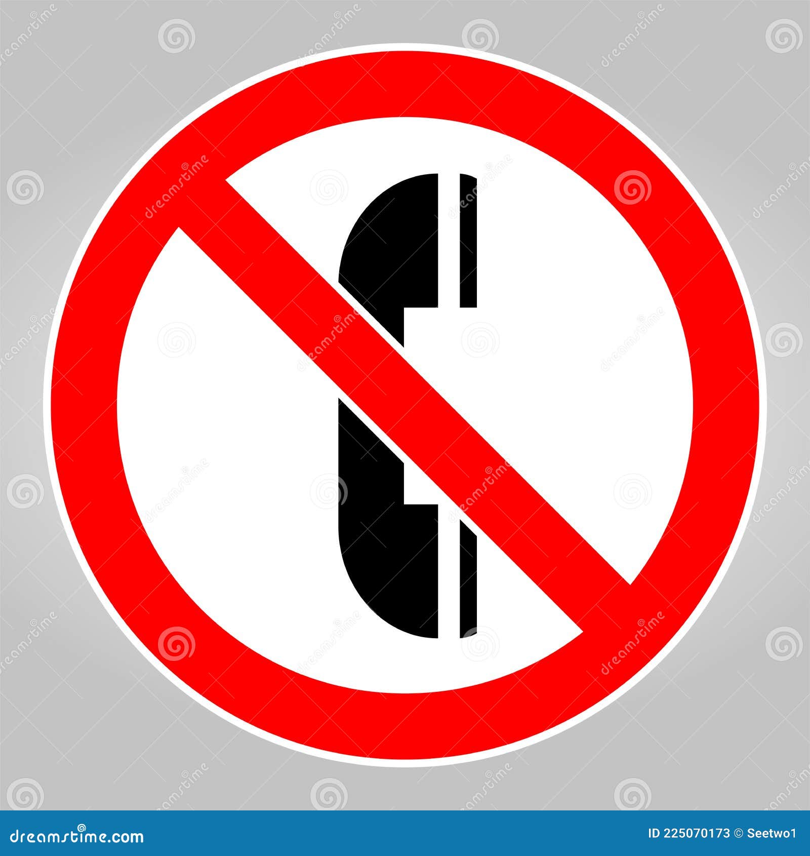Symbol Do Not Use the Phone Stock Vector - Illustration of cell, icon ...