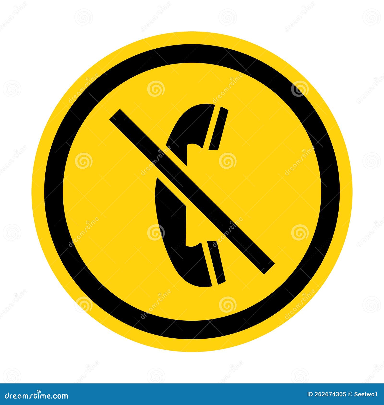 Symbol Do Not Use the Phone Stock Vector - Illustration of phone ...