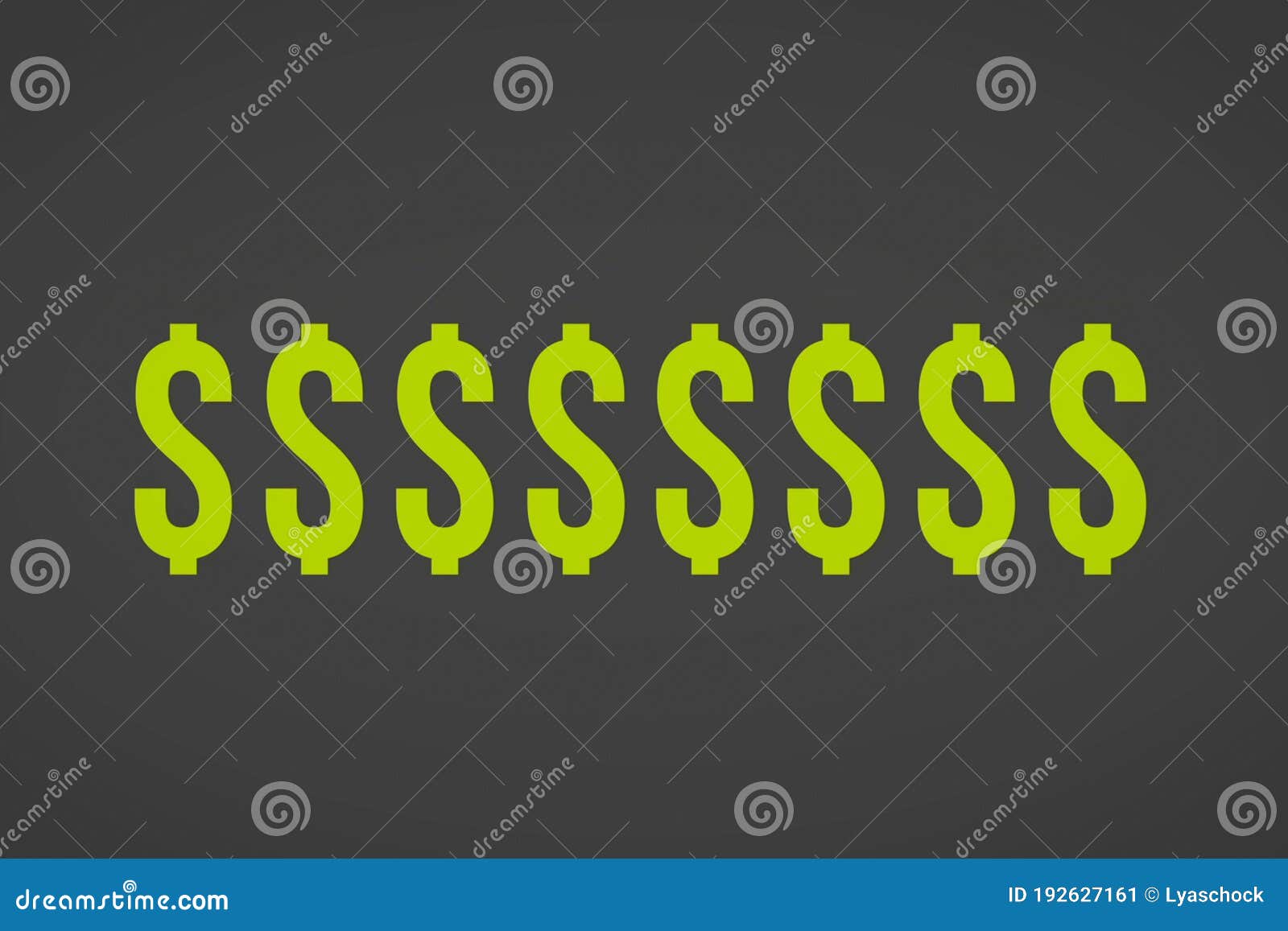 Symbol of Dollars on a Gray Background. Dollar Sign Stock Illustration ...