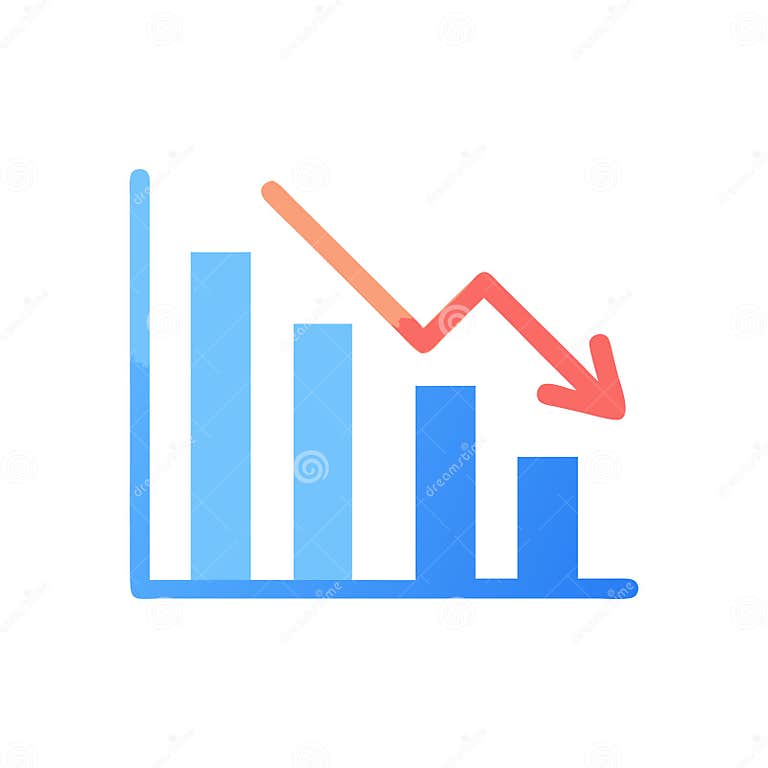 Dynamic Decline Graph Symbol Stock Illustration - Illustration of ...