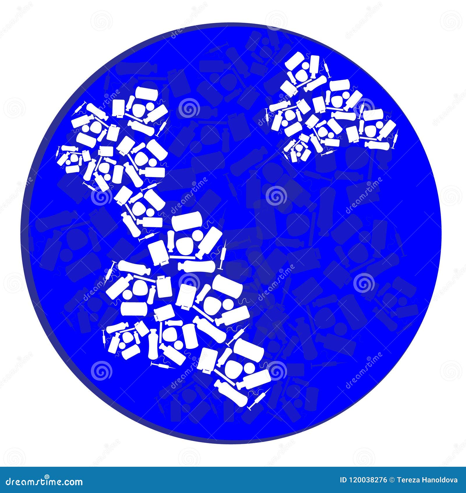 Symbol of the Earth Planet is Polluted by Waste Stock Vector ...