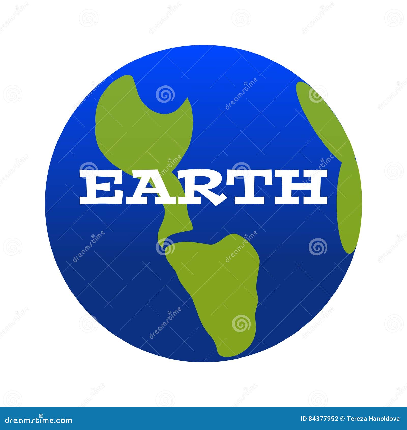 Symbol of Earth on White Background Stock Vector - Illustration of ...