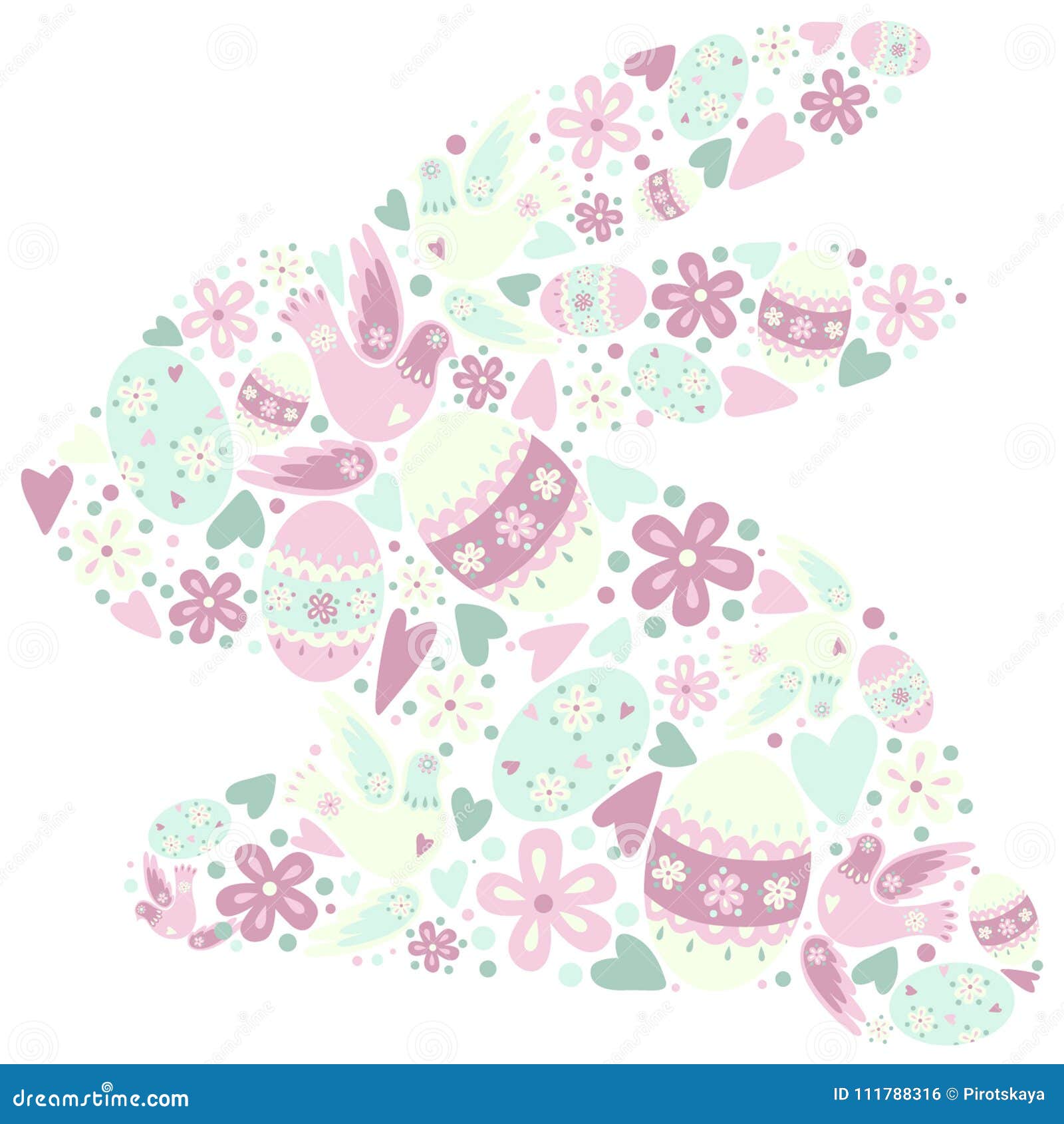 Symbol of Easter Rabbit Silhouette Stock Vector - Illustration of kids ...