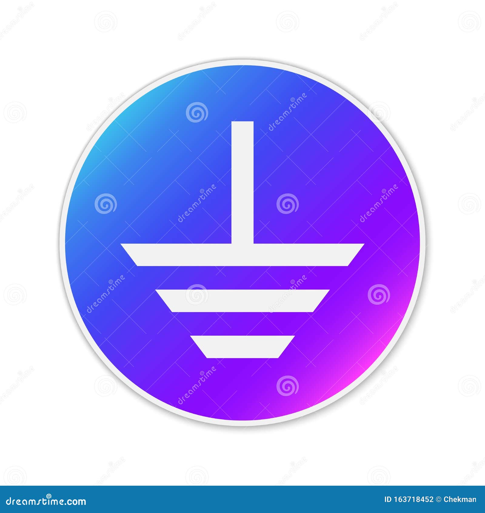Symbol of Electrical Grounding - Vector Stock Illustration ...