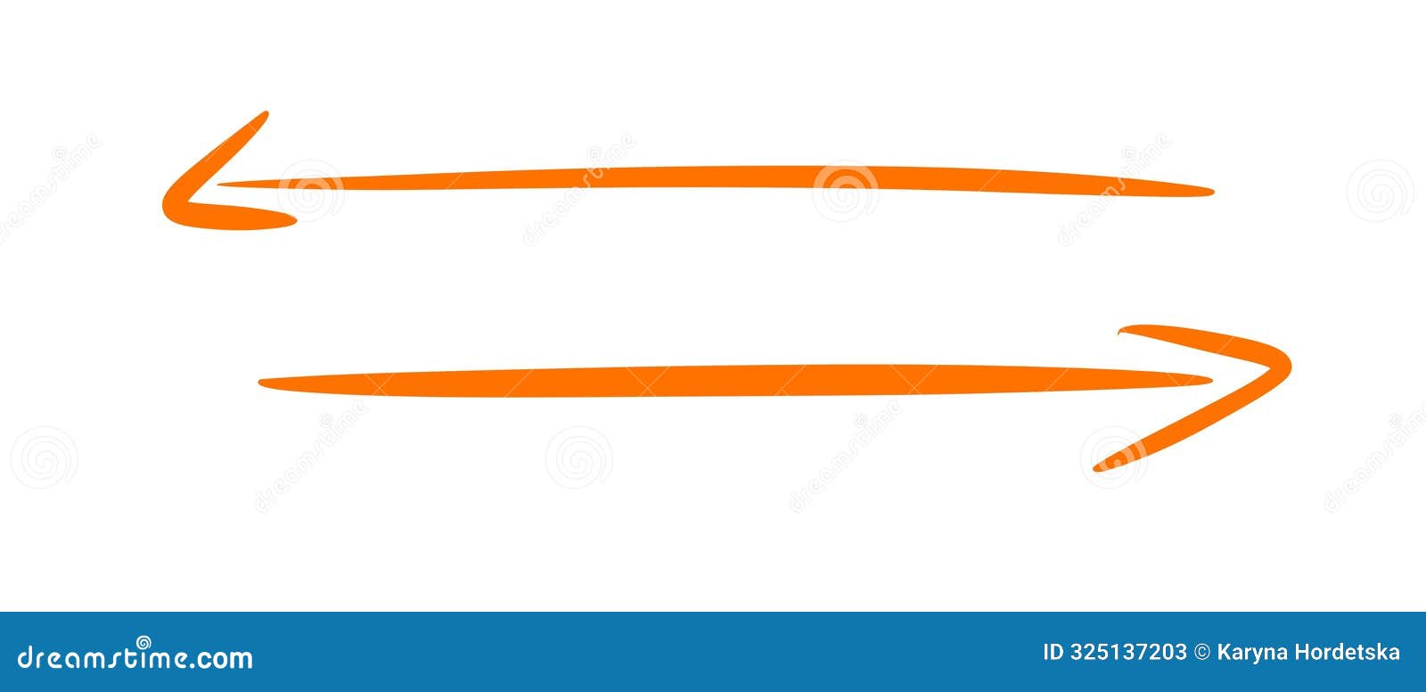 Symbol Element Two Arrows Pointing in Different Directions Illustration ...