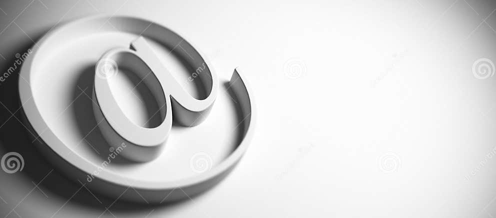 At Symbol, Email address stock illustration. Illustration of grey ...