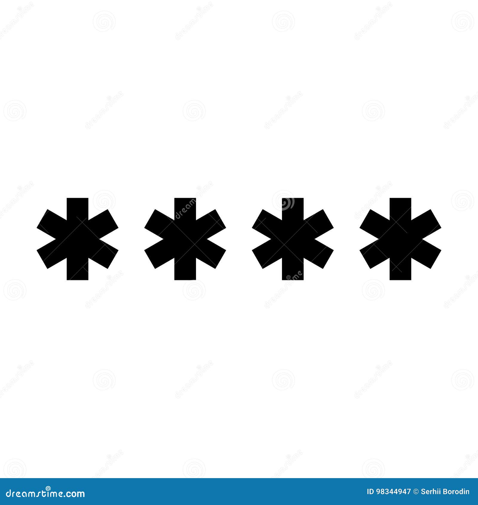 Symbol Enter Password Black Color Icon . Stock Vector - Illustration of ...