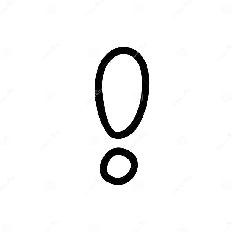 Symbol Exclamation Mark Outline Font In Outline Bubble Style Isolated