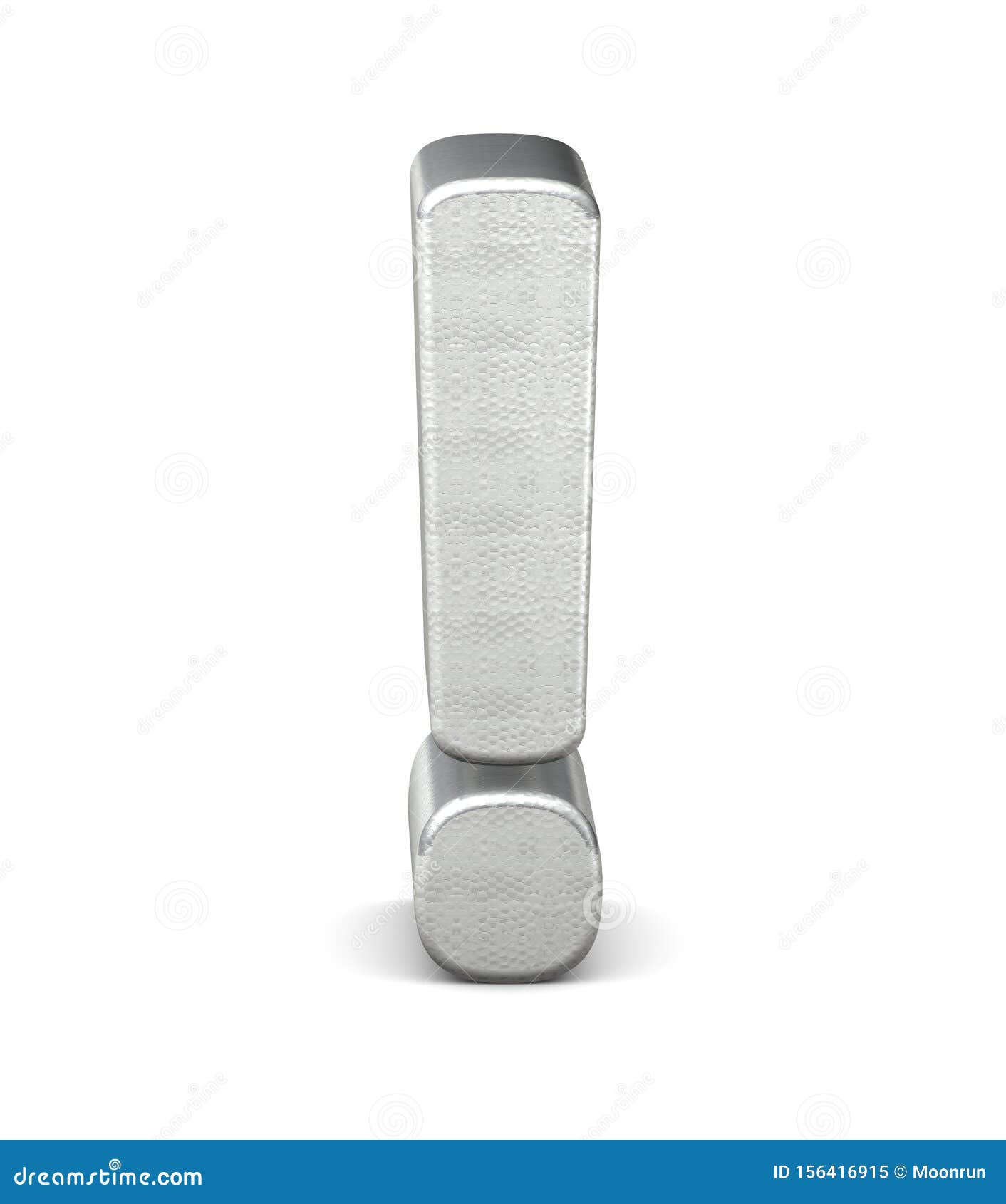 Symbol Exclamation Mark Silver Structure 3d Stock Illustration ...