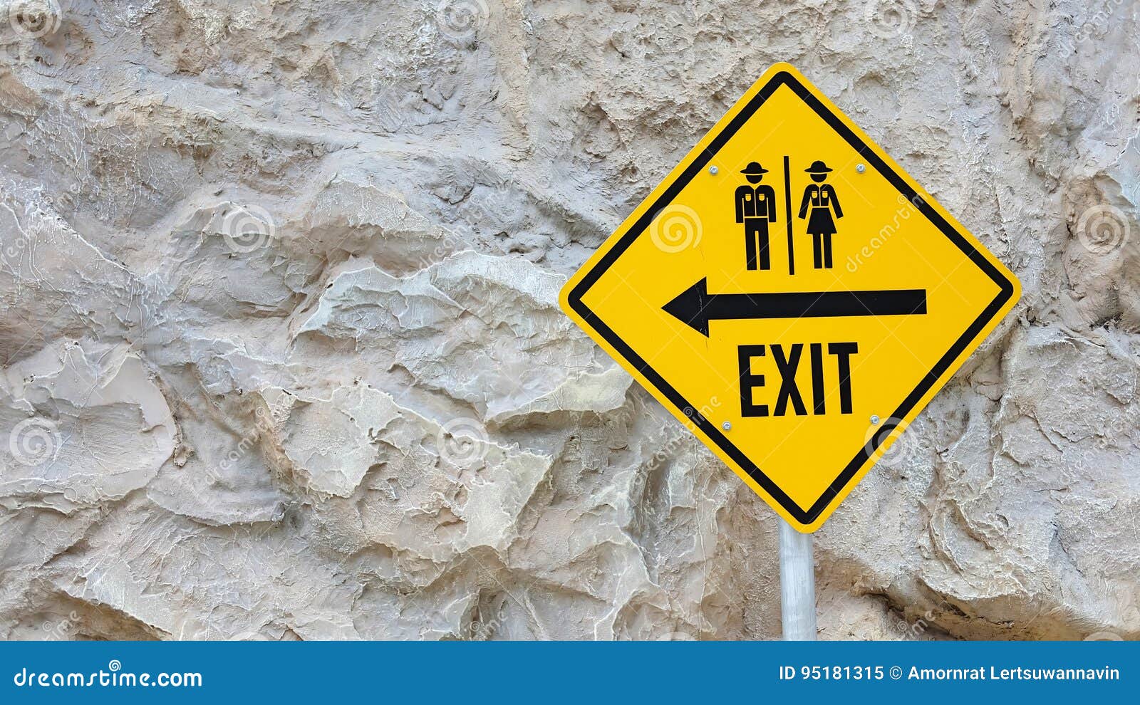 The Symbol : Exit Sign stock image. Image of post, exit - 95181315
