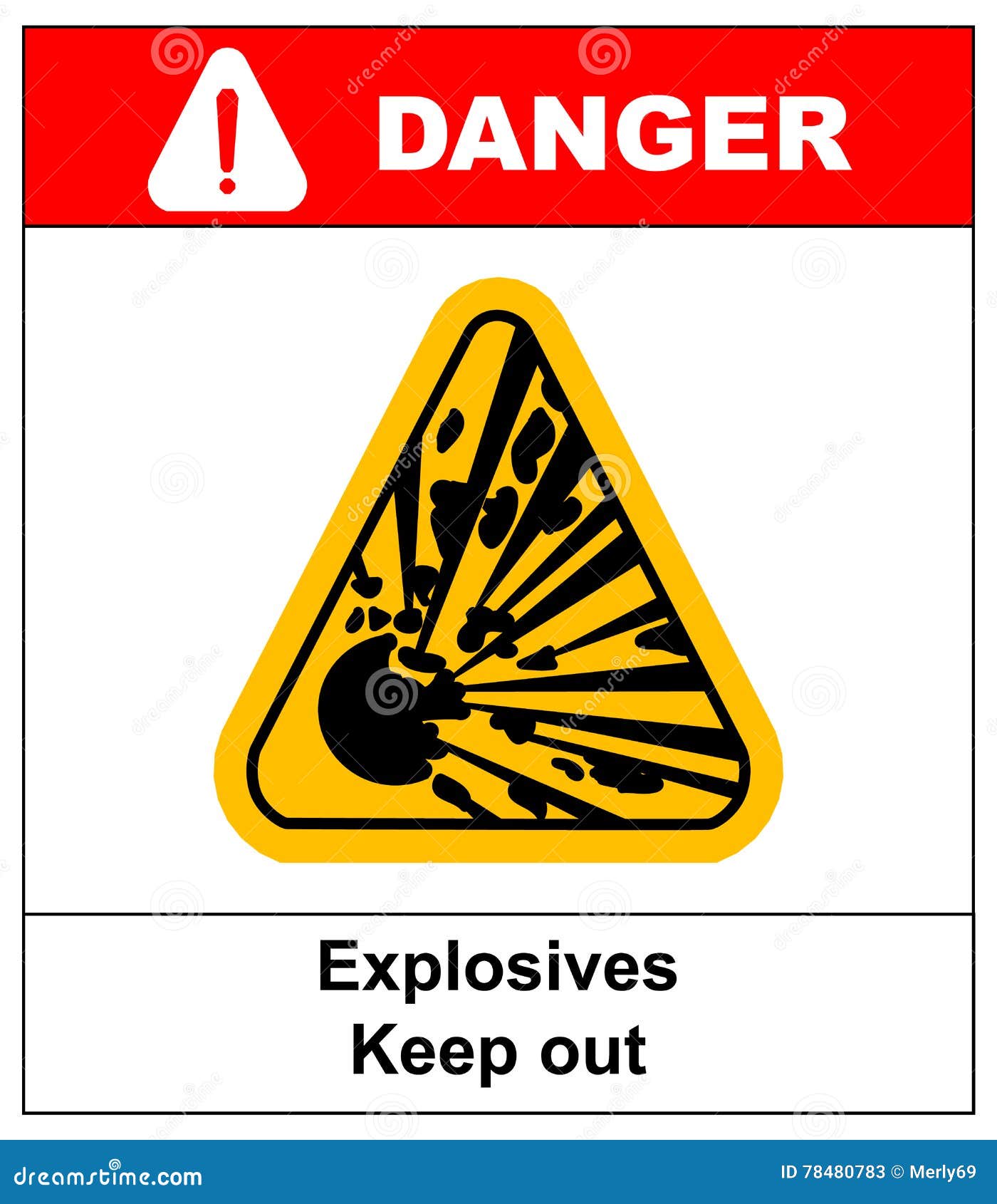 Symbol of the Explosion in the Triangle Stock Vector - Illustration of ...