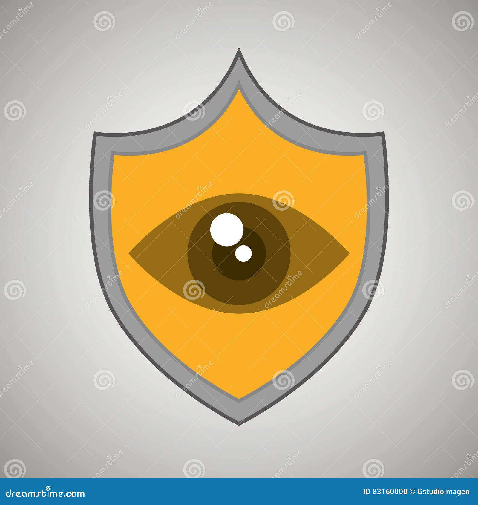 Symbol eye alert data stock illustration. Illustration of danger - 83160000