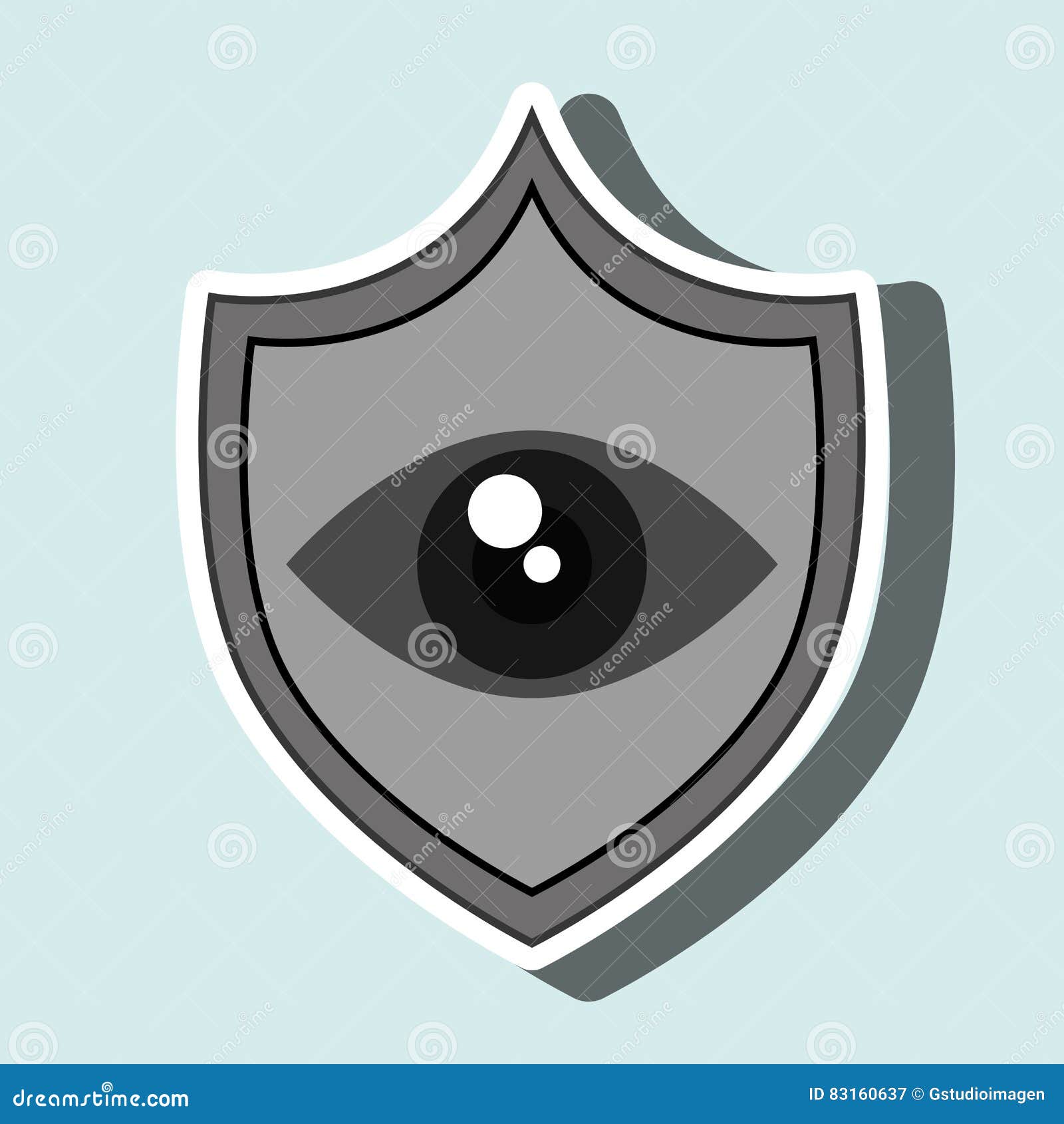 Symbol eye alert data stock illustration. Illustration of guard - 83160637