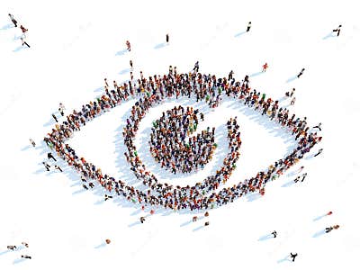 Symbol of a eye. stock illustration. Illustration of overcrowded - 47442183