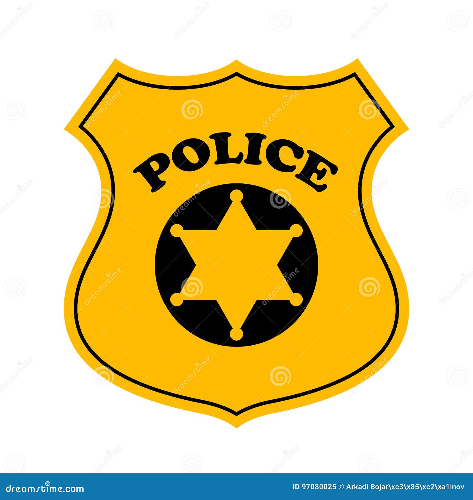 Symbol För Polisemblemvektor Vektor Illustrationer - Illustration av ...