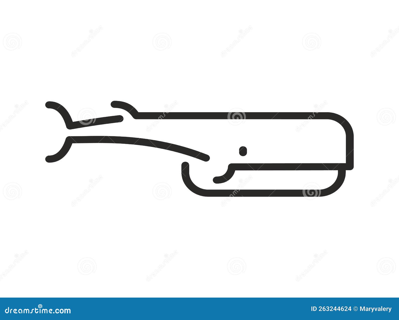 Symbol Für Wal. Seetierzeichen Vektor Abbildung - Illustration von ...