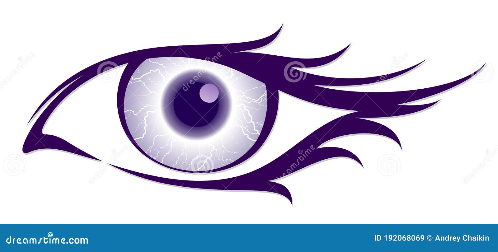 A symbol of female eye. stock vector. Illustration of look - 192068069