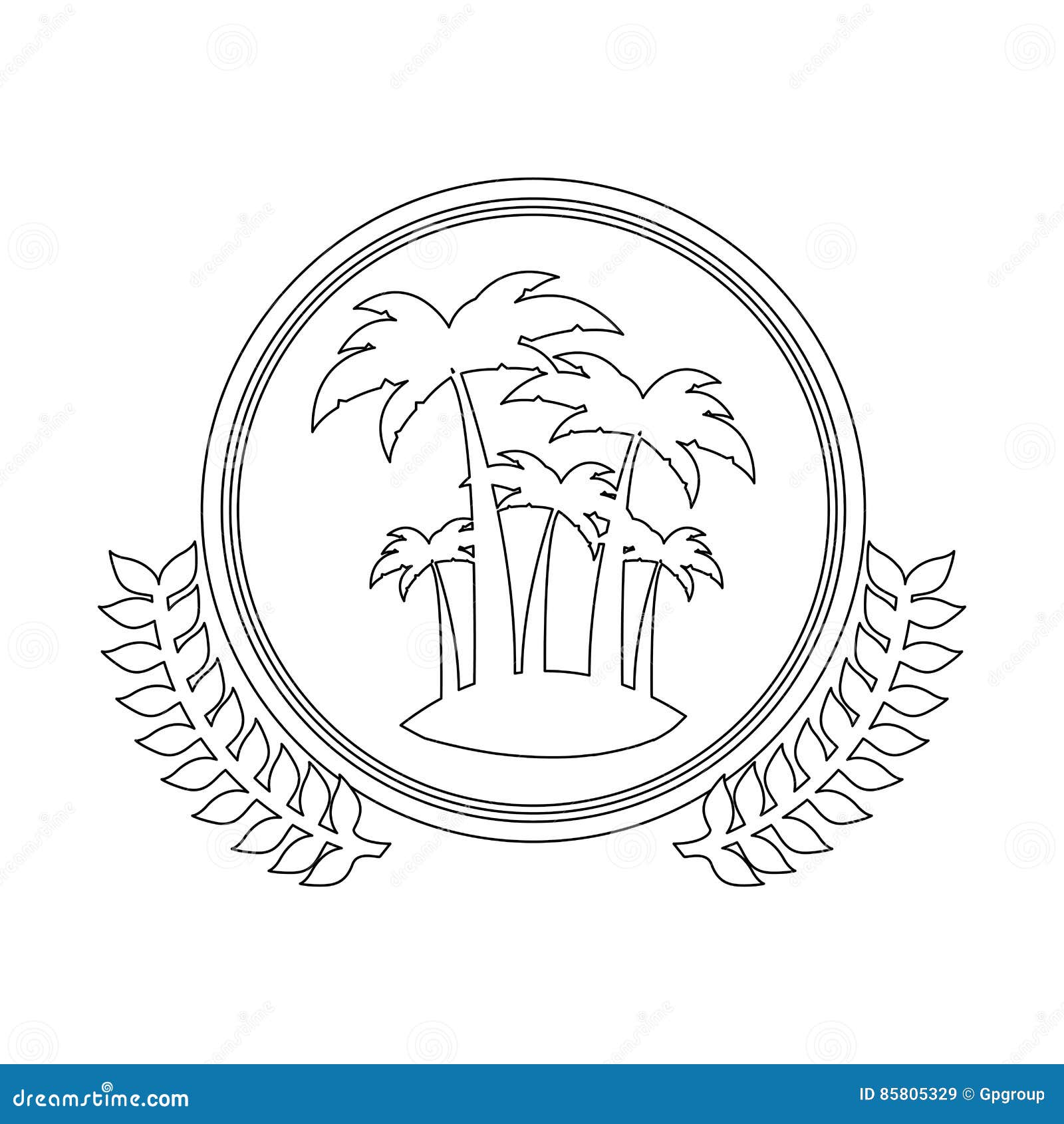 Symbol figure island icon stock illustration. Illustration of digitally ...