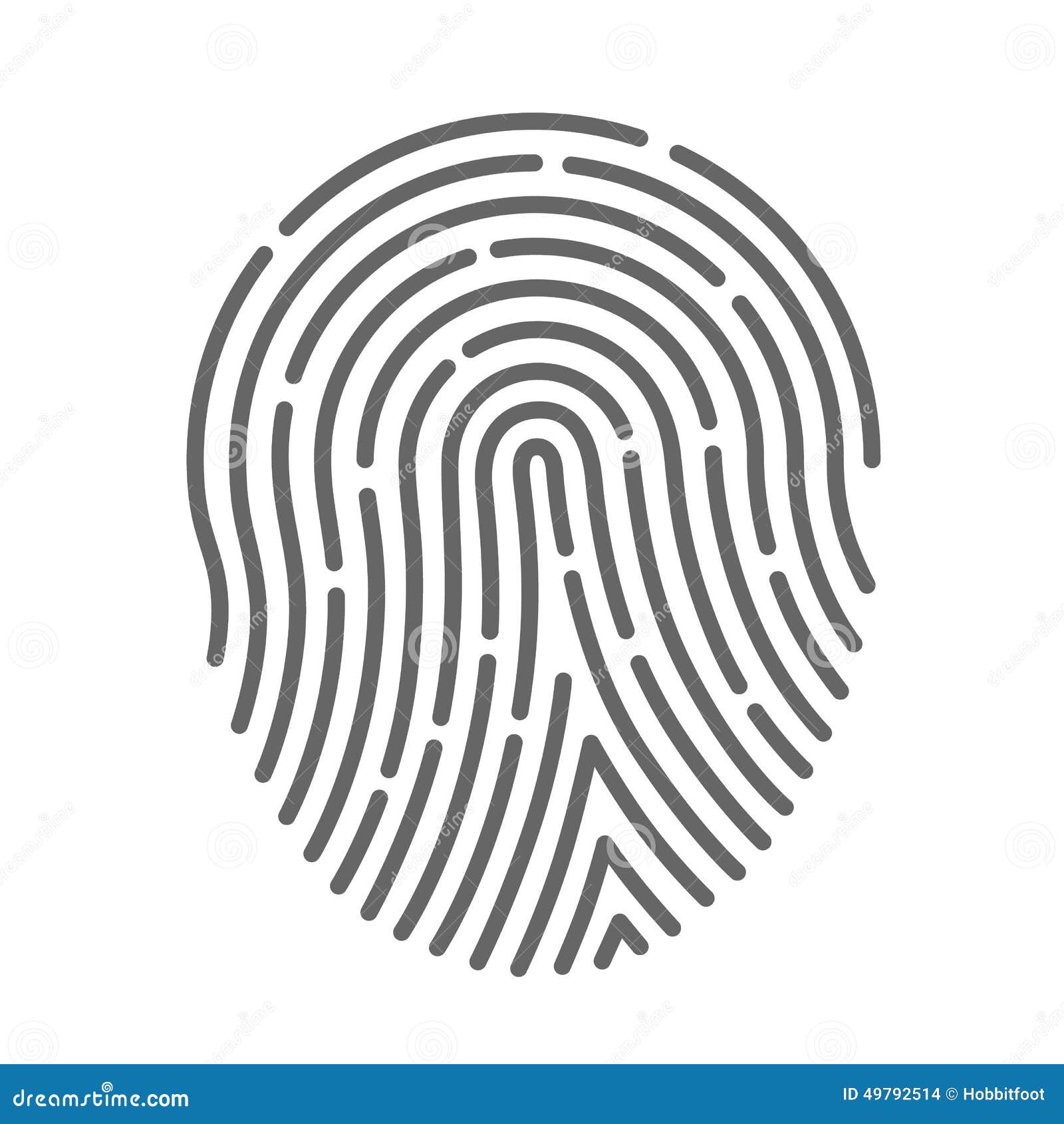Symbol fingerprint stock vector. Illustration of pattern - 49792514