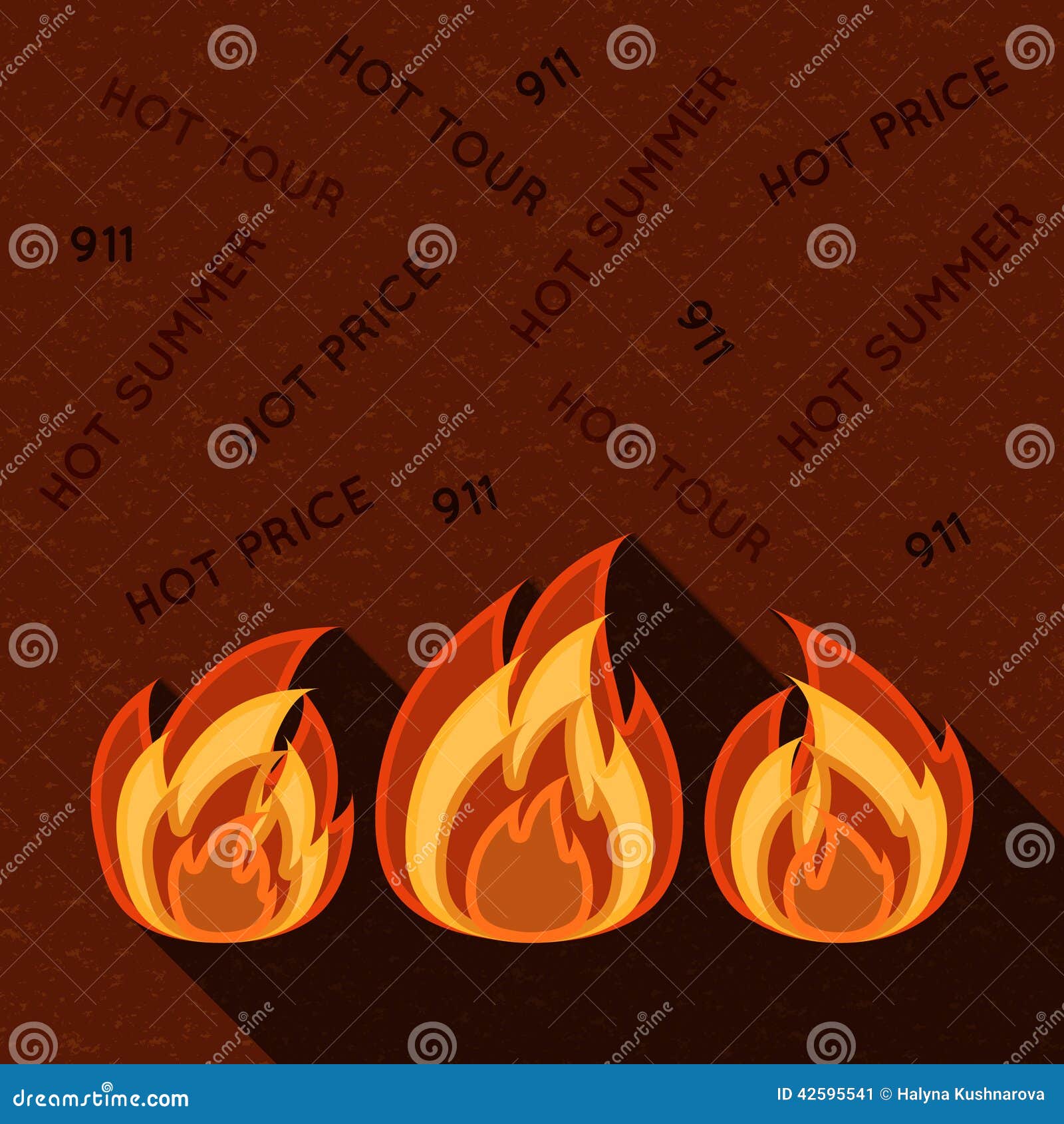 Symbol of Fire on Grunge Background Stock Vector - Illustration of ...