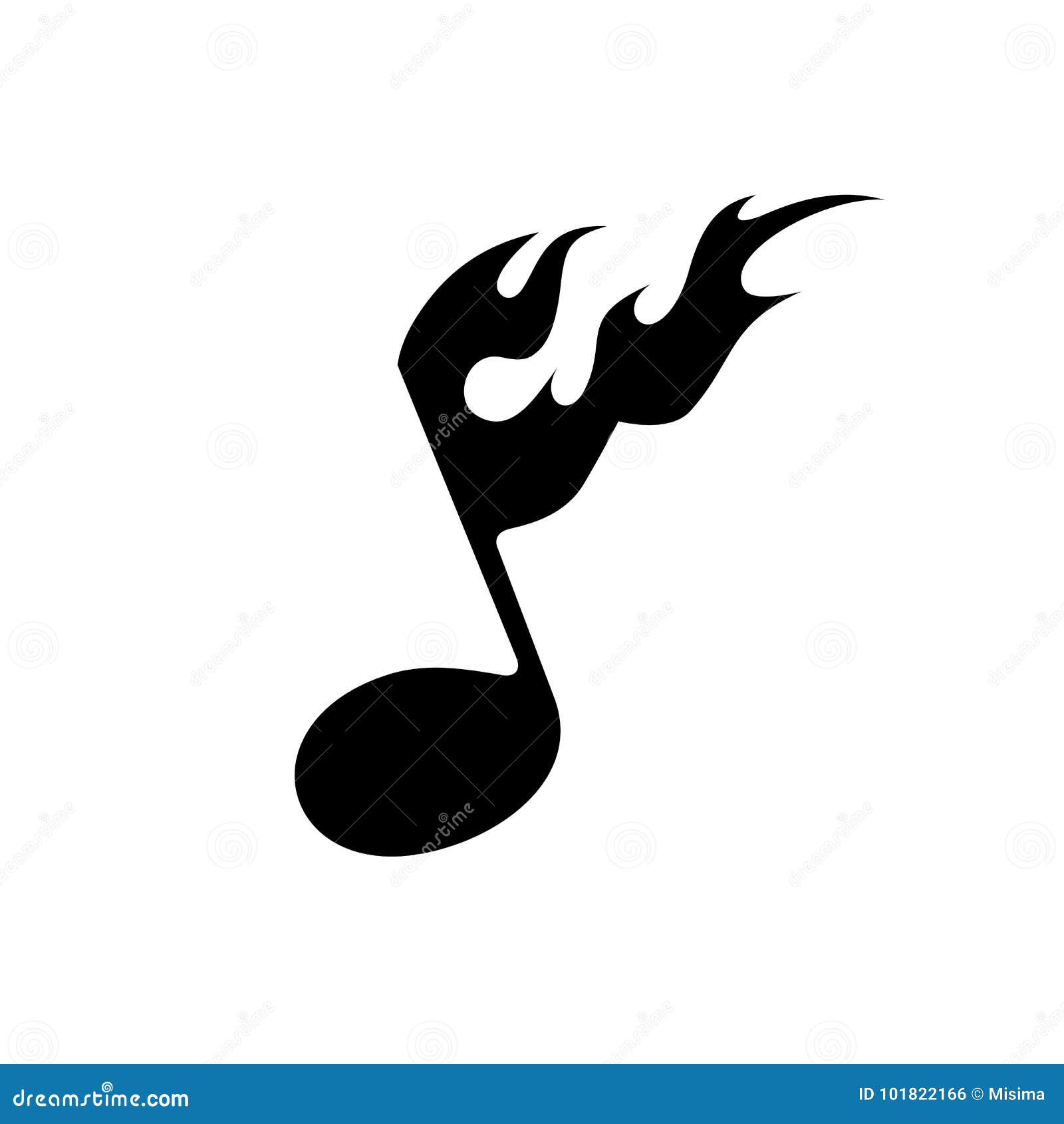 The Symbol of Fire and Music Stock Vector - Illustration of company ...