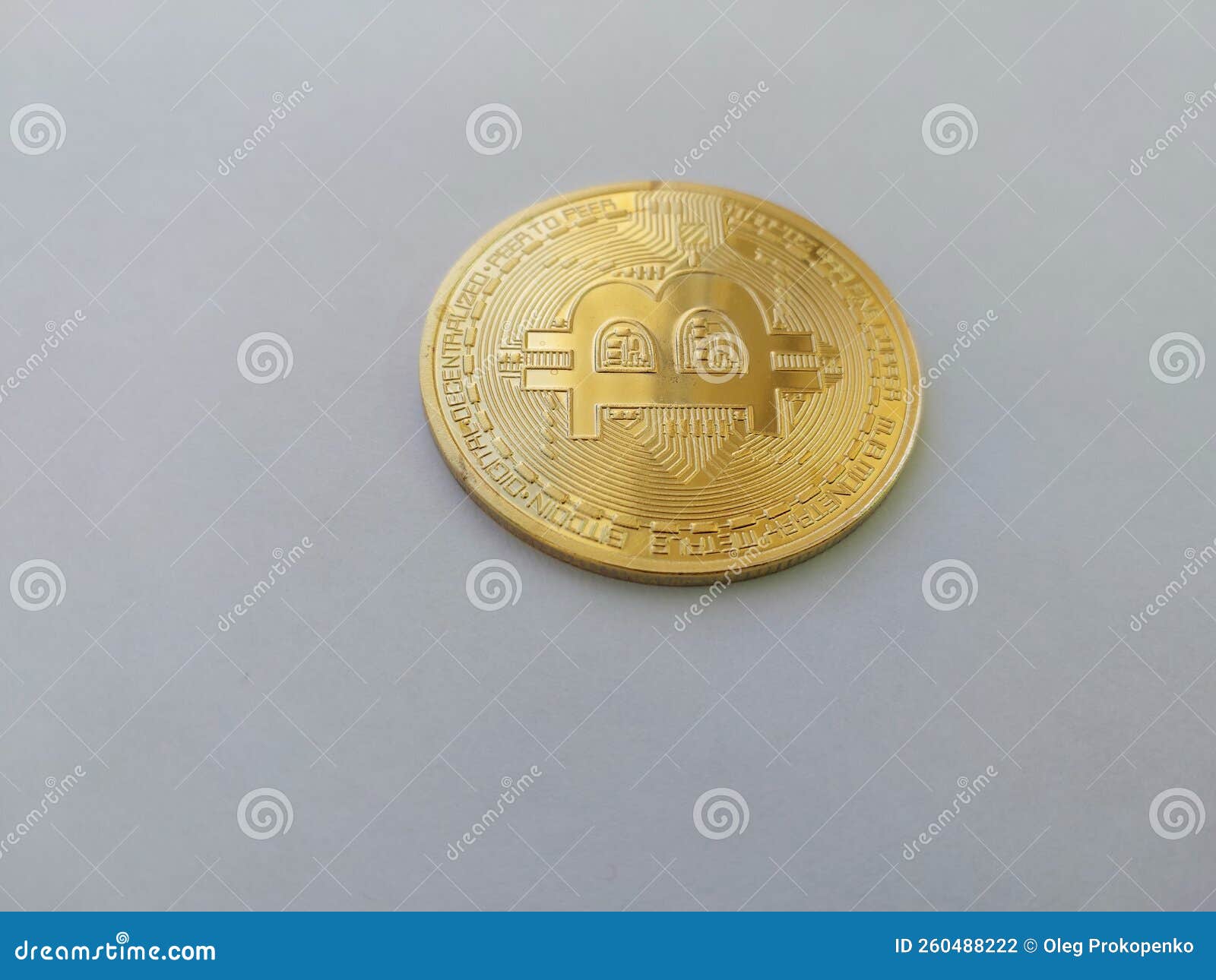 Symbol of the First Cryptocurrency Bitcoin Stock Photo - Image of ...