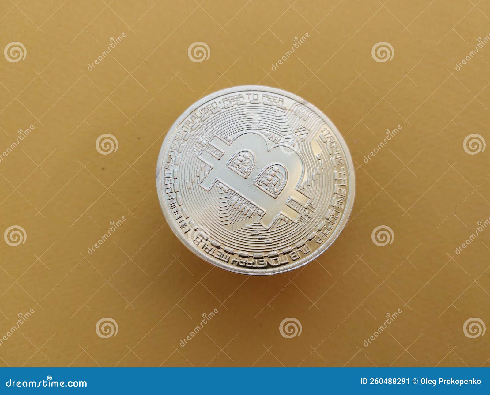 Symbol of the First Cryptocurrency Bitcoin Stock Image - Image of ...