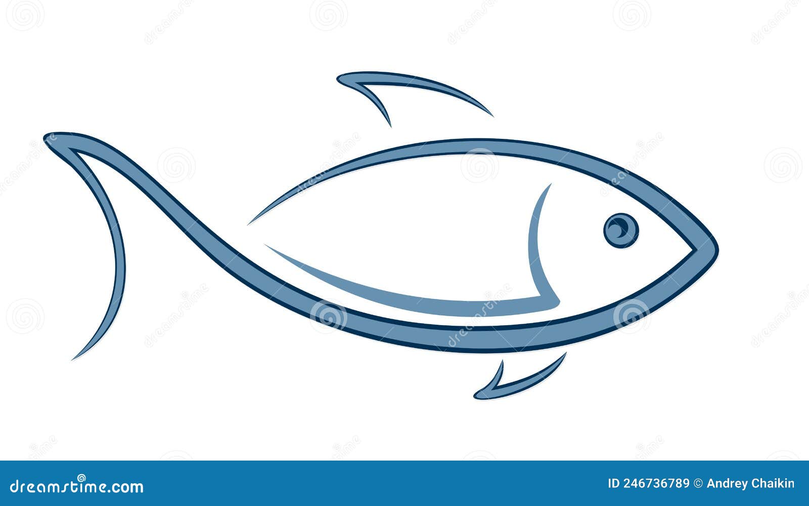 The symbol of fish. stock vector. Illustration of sign - 246736789