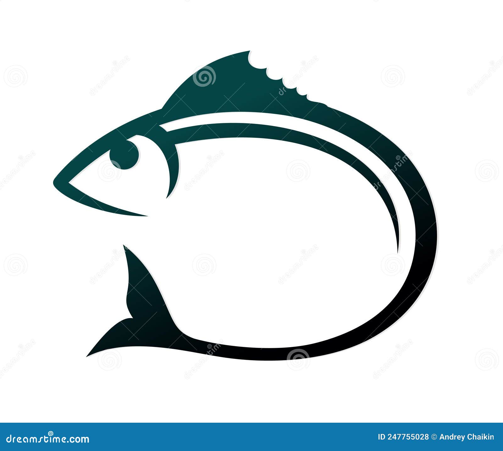 The symbol of fish. stock vector. Illustration of fishing - 247755028