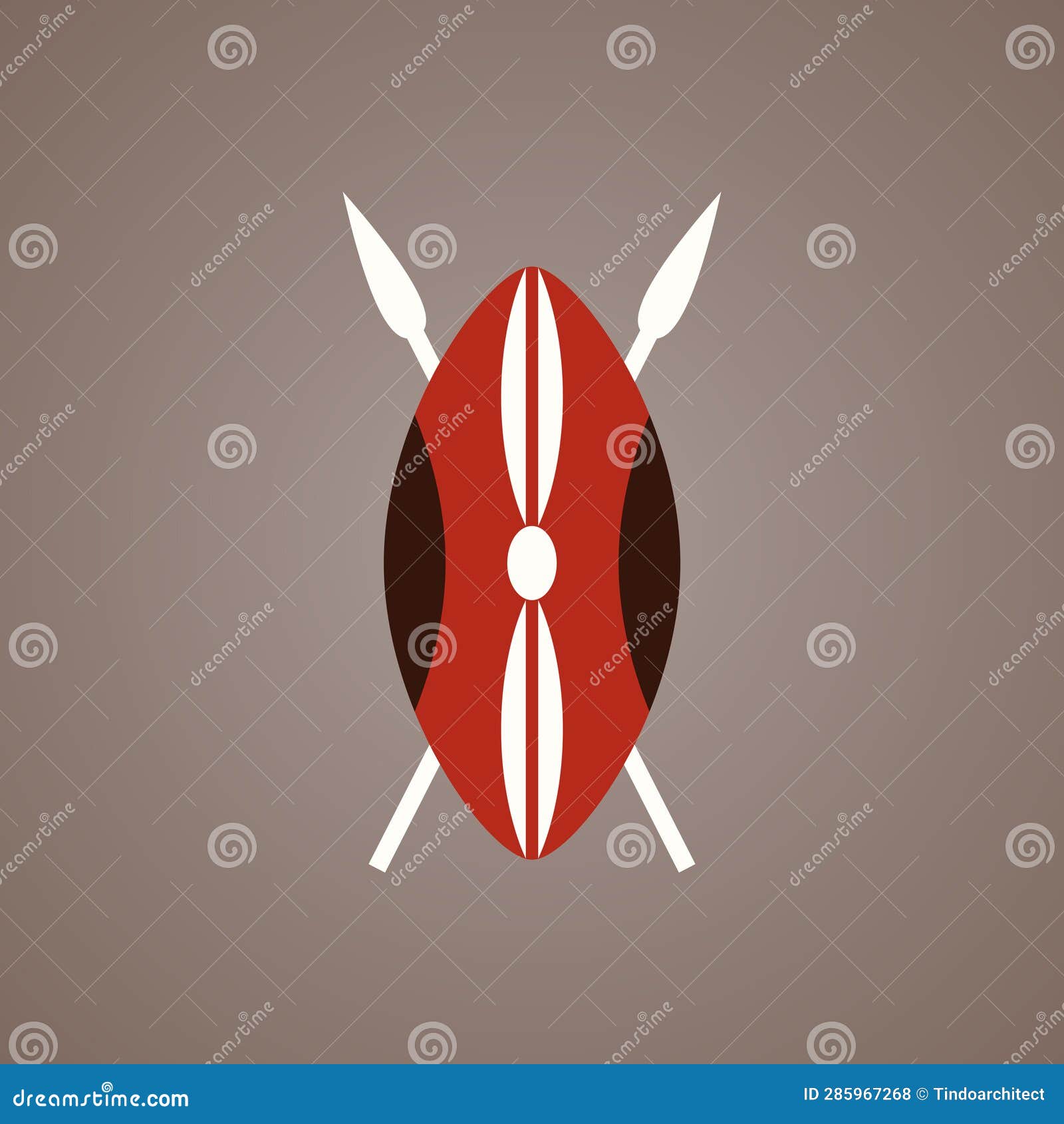 Symbol from the Flag of Kenya Stock Illustration - Illustration of ...