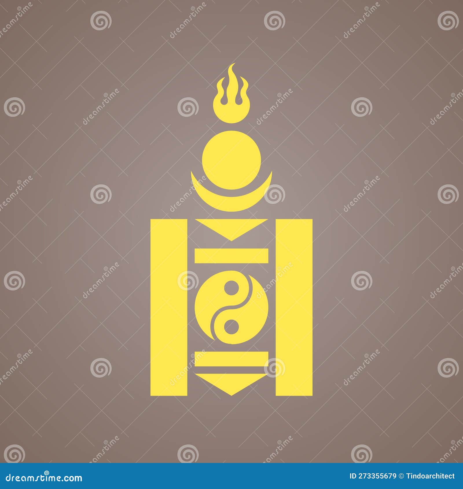 Symbol from the Flag of Mongolia Stock Vector - Illustration of ...