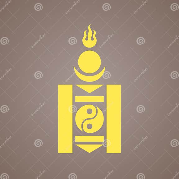 Symbol from the Flag of Mongolia Stock Vector - Illustration of ...