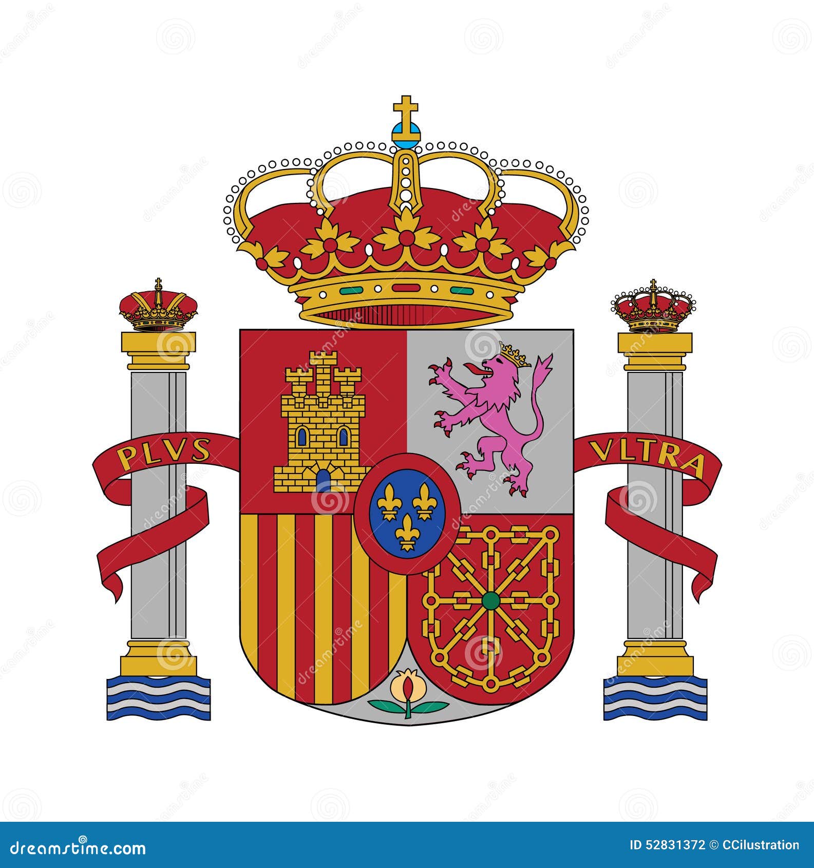 Symbol Flag of Spain, Vector Illustration Stock Vector - Illustration ...