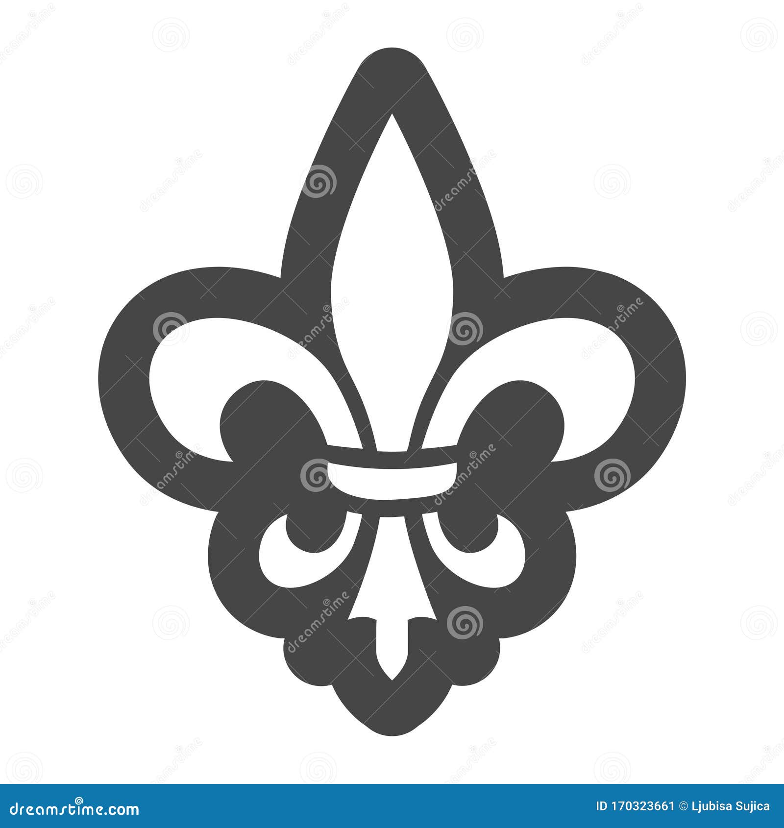 Symbol Fleur De Lis Lilienzeichen, Vektor Abbildung - Illustration von ...